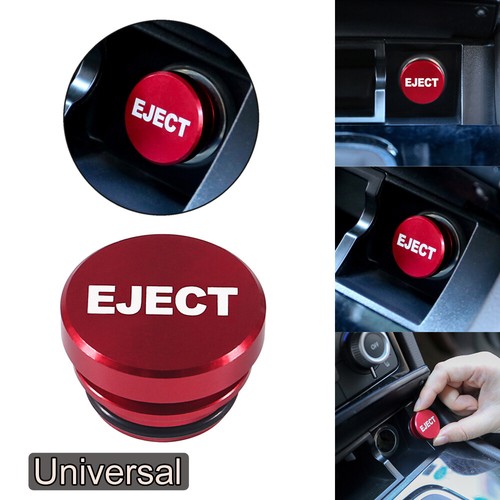 Universal 12V Red Eject Button Car Cigarette Lighter Decor Cover ...