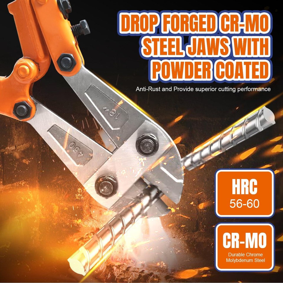 Bolt Cutter: Soft Grip Rubber Ergonomic Handle Cutters Cutting Fence ...