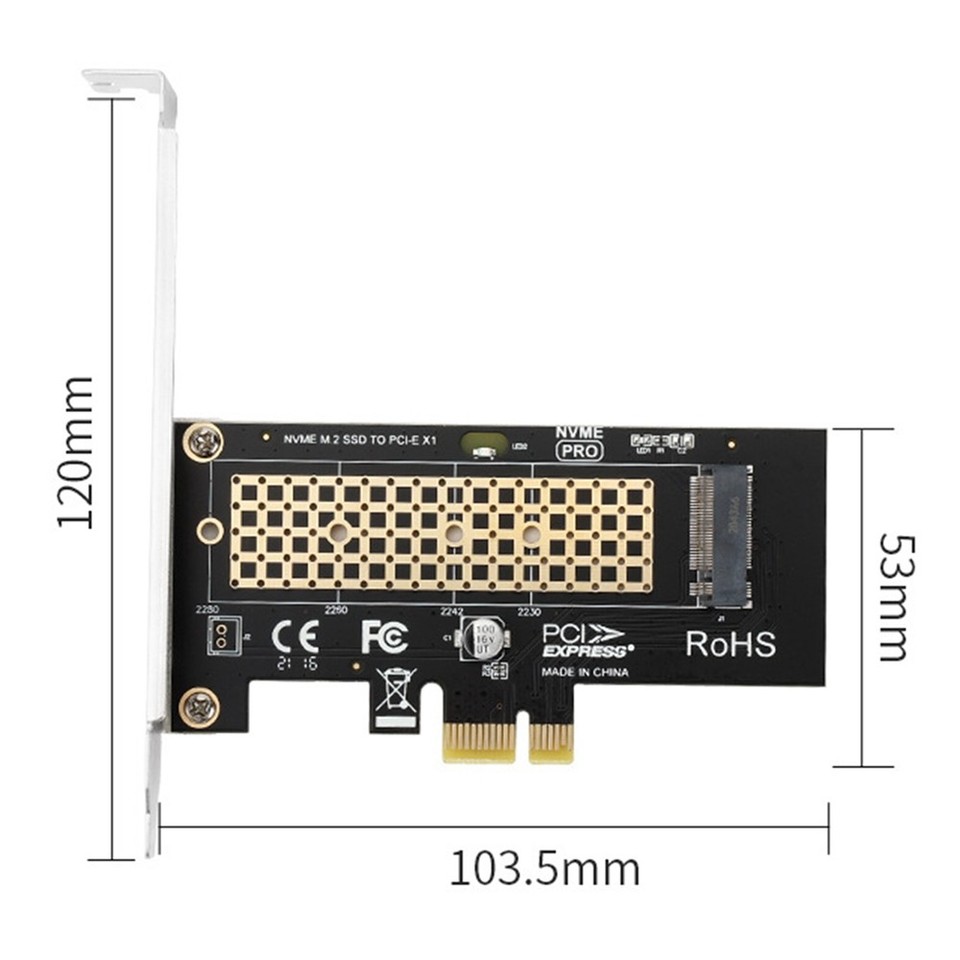 M2 NVME Riser Card M2 NVME to Pcie X1 Riser Card M2 Solid State ...