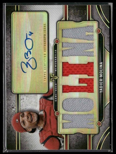 2024 Topps Triple Threads Yadier Molina Triple Threads Autograph Relics ...