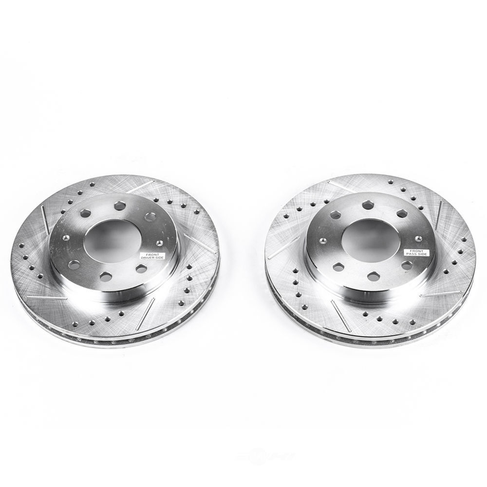 Disc Brake Rotor Set-Front Drilled, Slotted and Zinc Plated Brake Rotor ...