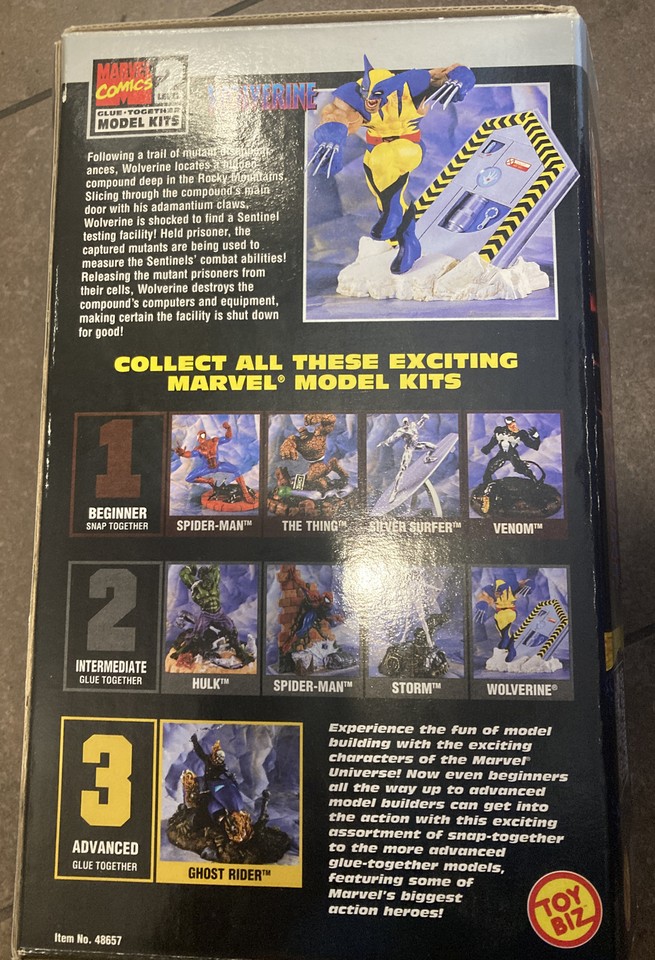 NEW Marvel Comics Wolverine Level 2 Model Glue Together Kit 48657 ...