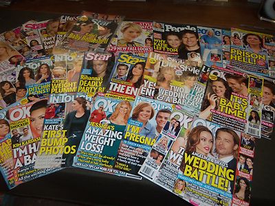 2012 GOSSIP MAGAZINE LOT OF 30 ISSUES - STAR US OK IN TOUCH LIFE STYLE ...