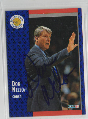 Don Nelson 1991 Fleer signed autographed card Golden State | eBay
