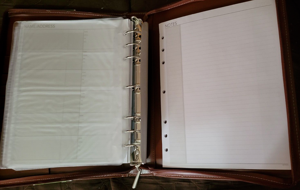 DAY RUNNER leather portfolio | eBay