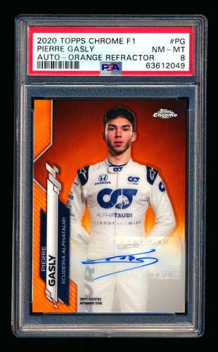 2020 TOPPS CHROME F1 PIERRE GASLY RC ORANGE REFRACTOR AUTO AUTOGRAPH 23 ...