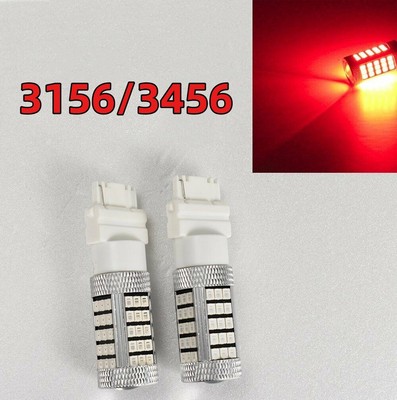 Reverse Backup Light T25 3156 3456 LED Red 63 SMD Bulb Lamp W1 Fits ...