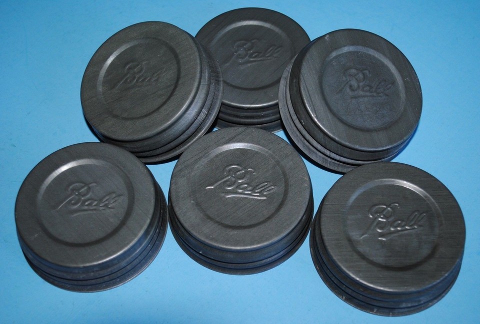 *1* Vtg BALL PORCELAIN~LINED ZINC CAP LID ~ REGULAR~MOUTH MASON CANNING ...