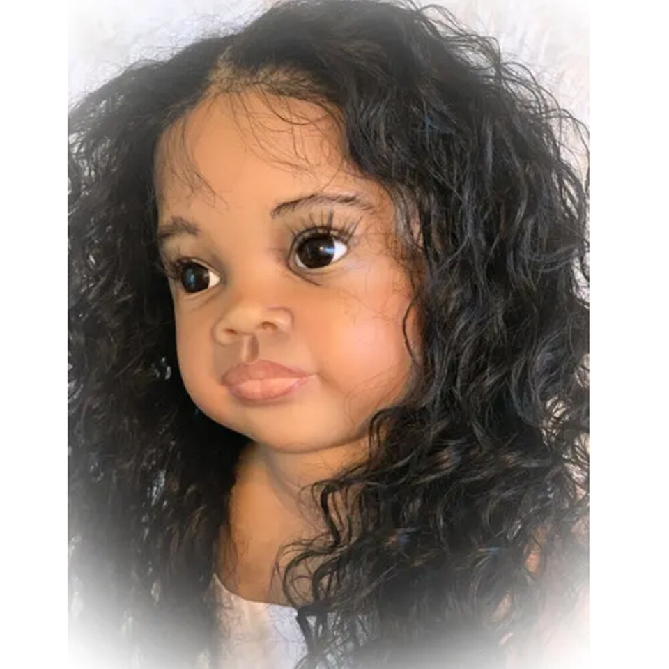 30" Already Finished Reborn Baby Doll Curly Hair Toddler Girl Cloth ...