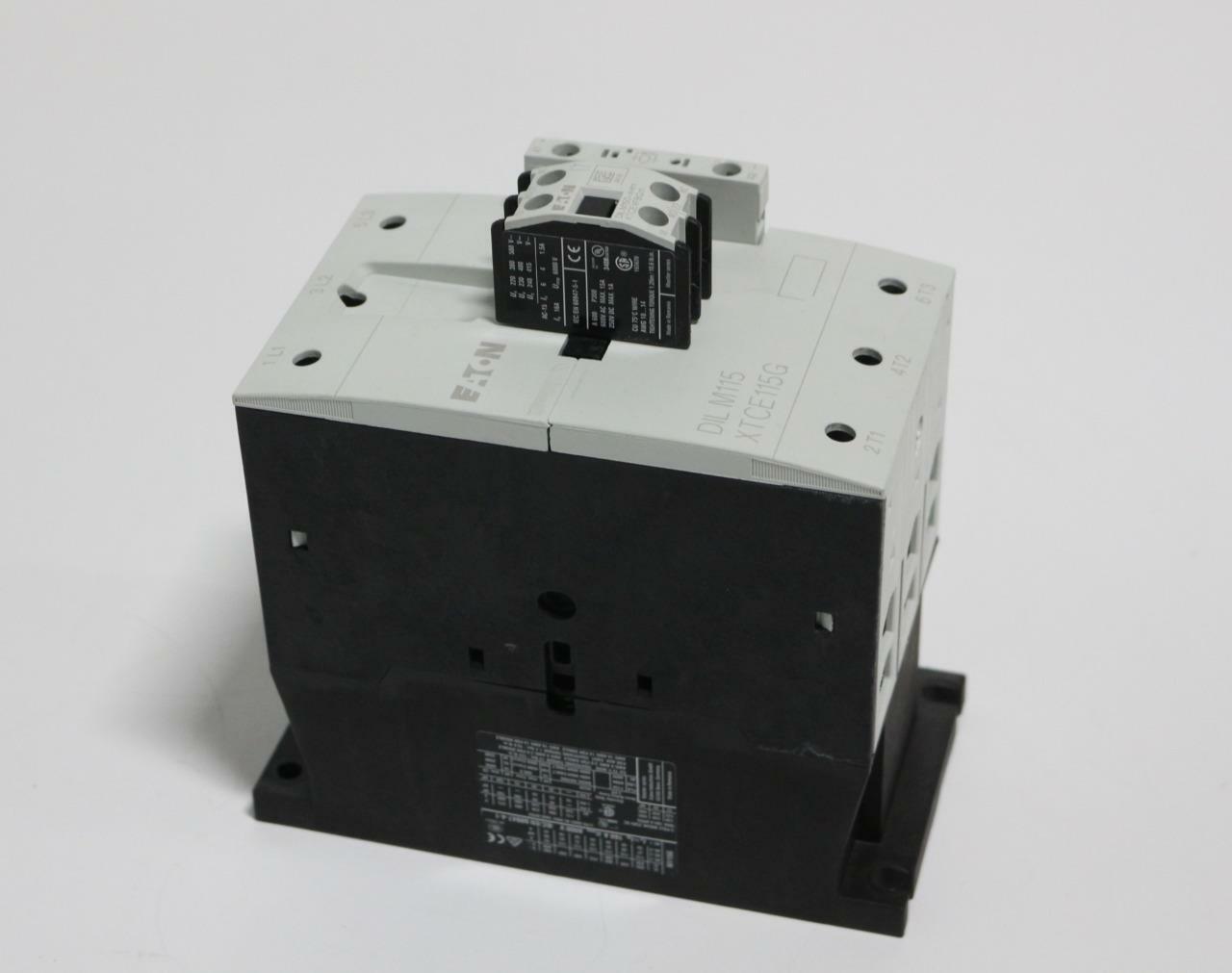 Eaton DIL M115 XTCE 115G Contactor, w/ DL M150-XH11 Aux Block, 24VDC ...
