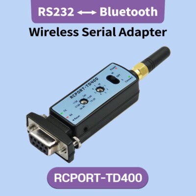 Long Range Bluetooth RS232 Serial Adapter Wireless RCPORT-TD400 300M D ...