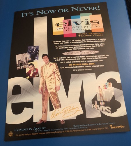 1999 ELVIS THE PLATINUM COLLECTION DEALER SELL SHEET | eBay