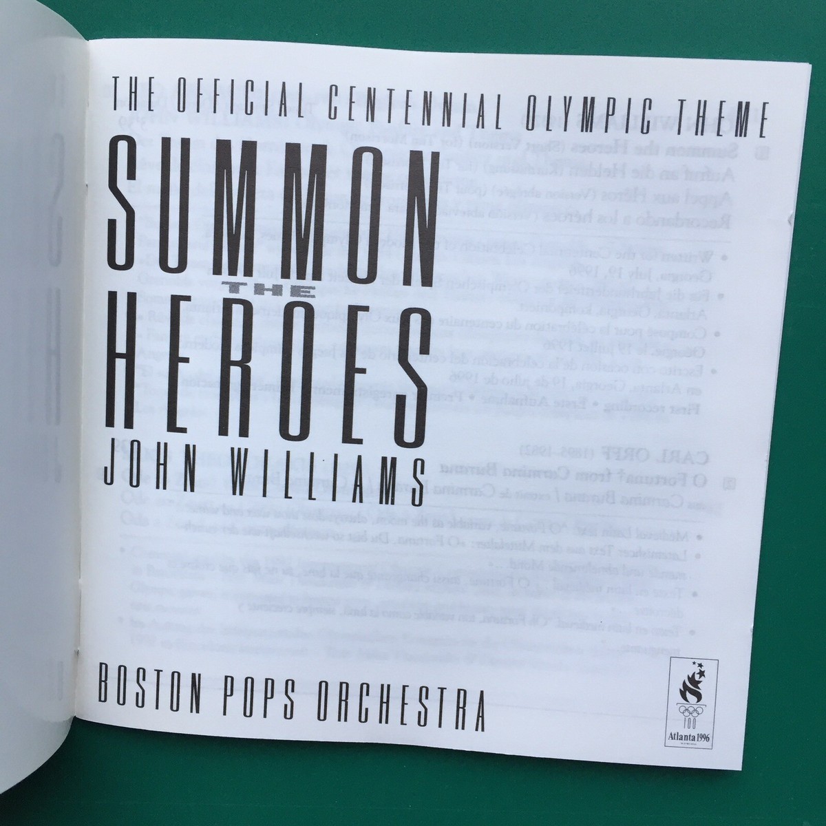 Centennial Olympic John Williams Summon The Heroes Summon The