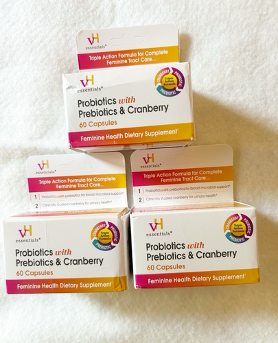 VH Essentials Probiotics With Prebiotics Cranberry 3 Pk 60 Capsules Per ...