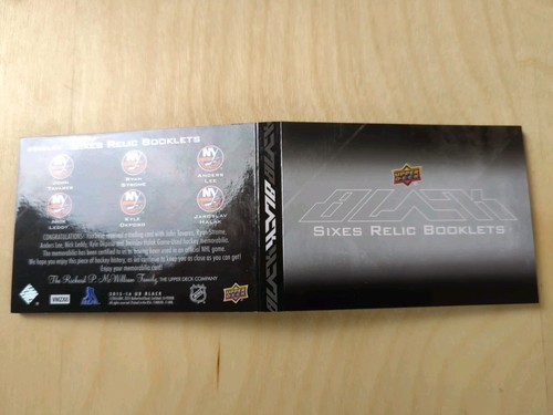 2015-16 UD Black Sixes Relics Booklets John Tavares Ryan Strome Anders Lee | eBay