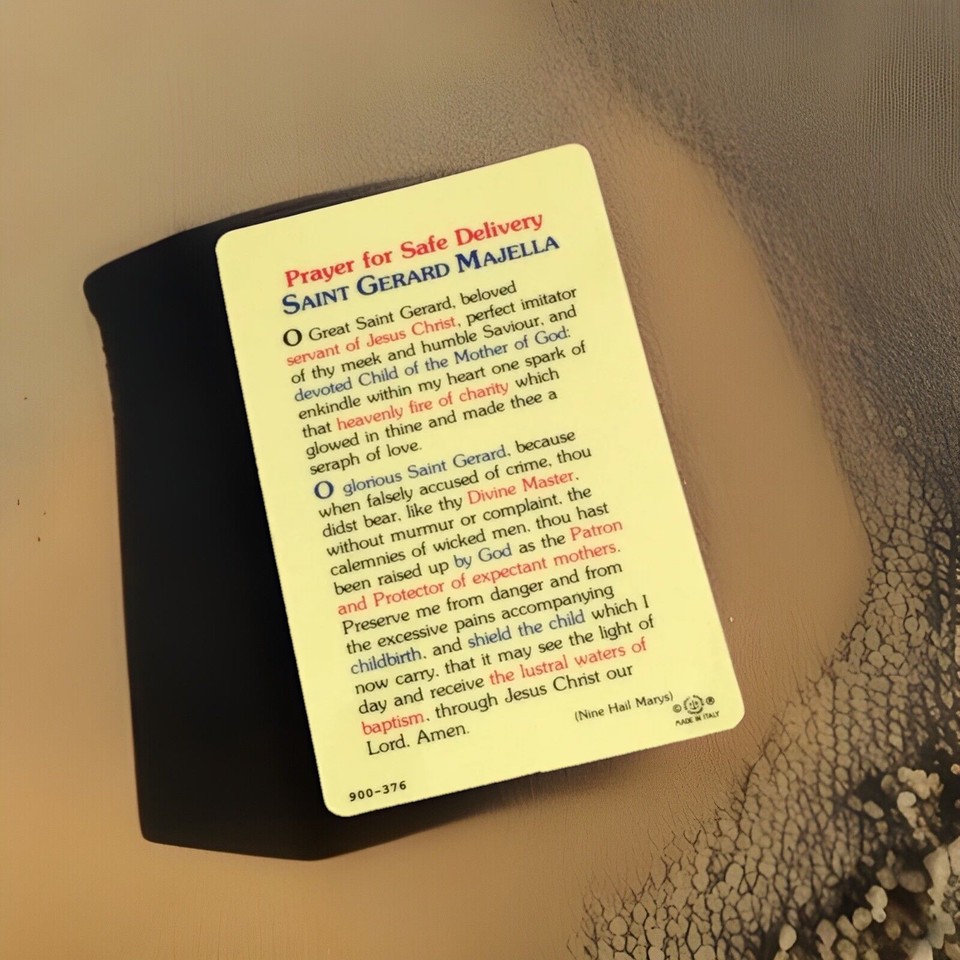 New Saint Gerard Magellan Holy Card Laminated with prayer For safe baby ...