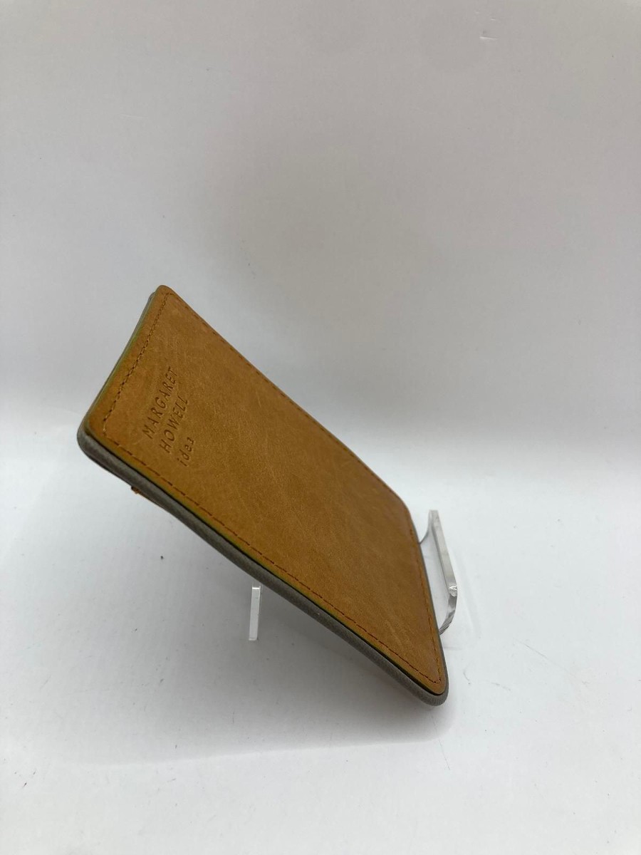 MARGARET HOWELL idea Leather Card Case Brown USED Y0315-25 MARGARET HOWELL idea Leather Card Case Brown USED Y0315-25