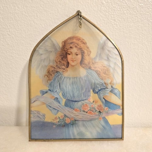 Vintage Enesco Glass Angel suncatcher | eBay