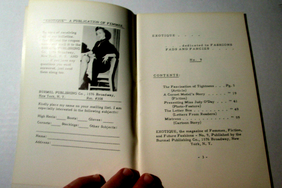 Exotique Fetish Magazine Issue No.9 Original New Old Stock Very rare ...