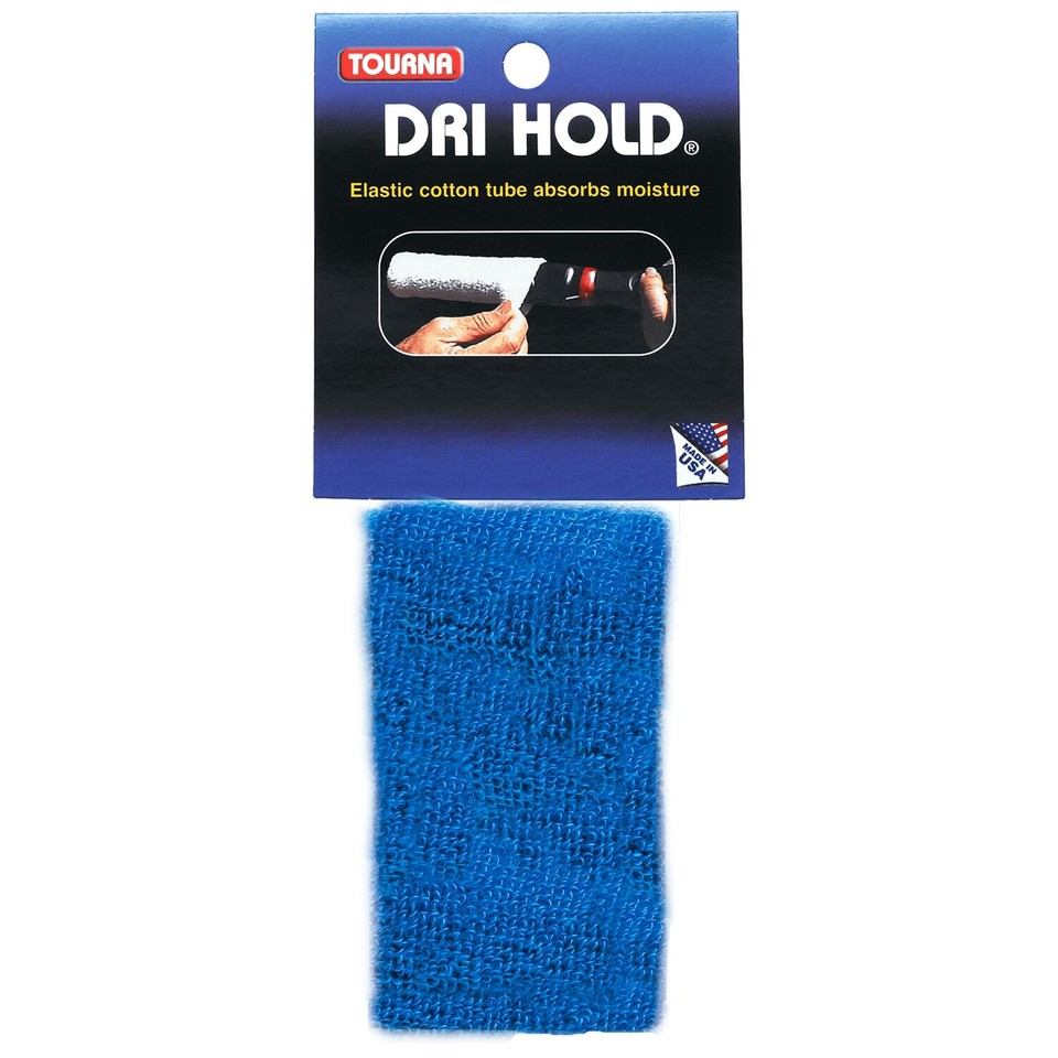 Tourna Dri Hold Elastic Cotton Overgrip - Royal Blue (4-Pack) | eBay
