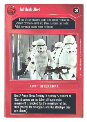 SWCCG: Full Scale Alert [White Border] [Ungraded] Premiere SW White ...