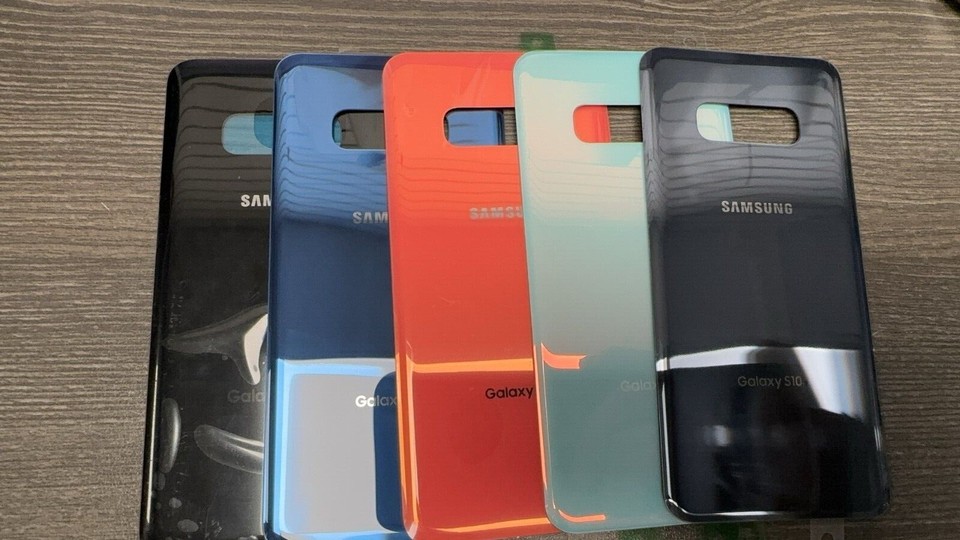 New Back Glass Cover Samsung Galaxy S10e, S10, S10 Plus Black White ...