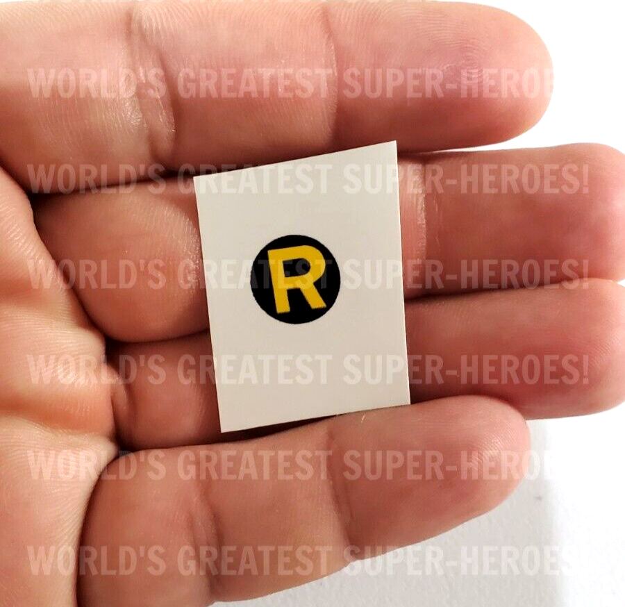 Mego Robin Emblem Reproduction Pre-Cut Vinyl For WGSH 8" Action Figure ...