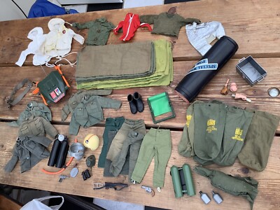 Palitoy Vintage Action Man Accessories Parts Bundle 50+ Items Weapons ...