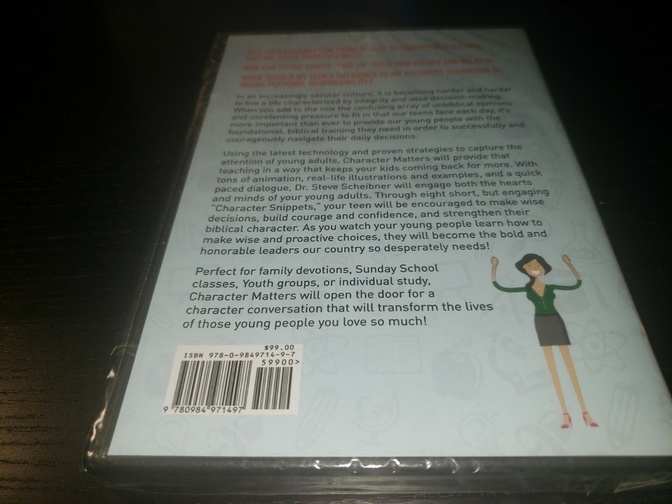 Character Matters DVD New Dr. Steve Scheibner Boldy Go Where No Brain ...