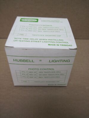 Hubbell PTL-1 Gray Twist Lock Photocontrol Cell 1800VA 120V, 3" L x 3 ...