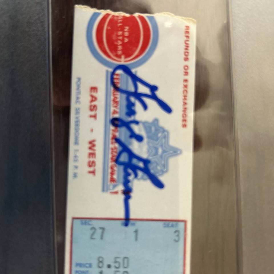 1979 NBA ALL STAR GAME TICKET STUB George Gervin Auto PSA 10 ! HOF 26 ...