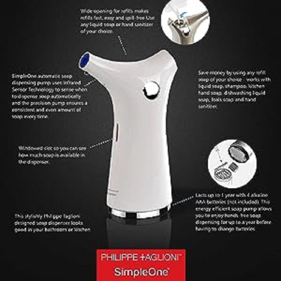 Simpleone Automatic Touchless Soap Dispenser Stylish Design - Sensor Pump - | eBay