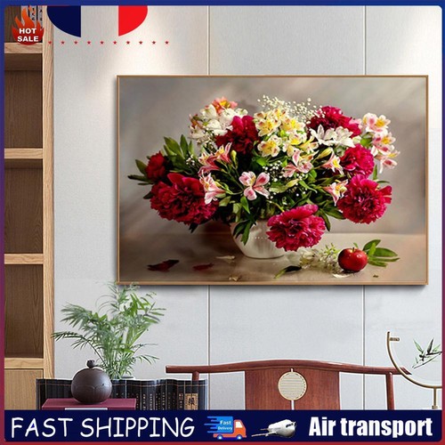 (DB2384) Flower 5D DIY Full Round Rhinestones Painting Embroidery Kits ...