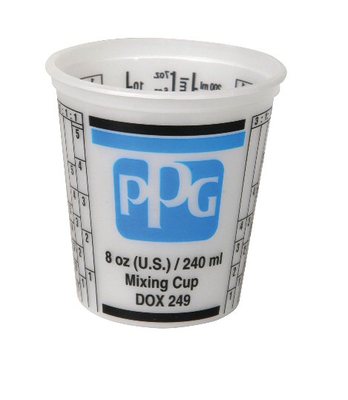 PPG DOX 249 8oz Auto Car Paint Mixing Cup With Lids - Qty-100 Ea. | eBay