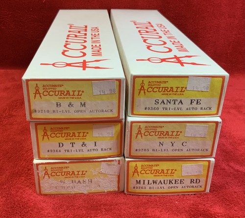 HO ACCURAIL LOT 6 WABASH+B&M9210+MILWAUKEE RD9263+SANTA FE9360+NYC9205+DT&I9364 | eBay