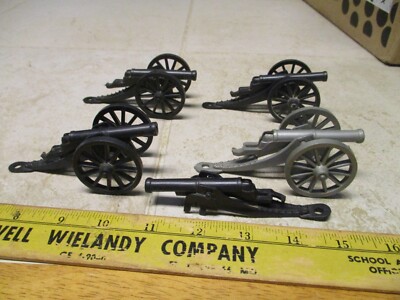 Vintage Marx ACW Blue & Gray & Alamo Playsets Black Firing Cannon Lot ...