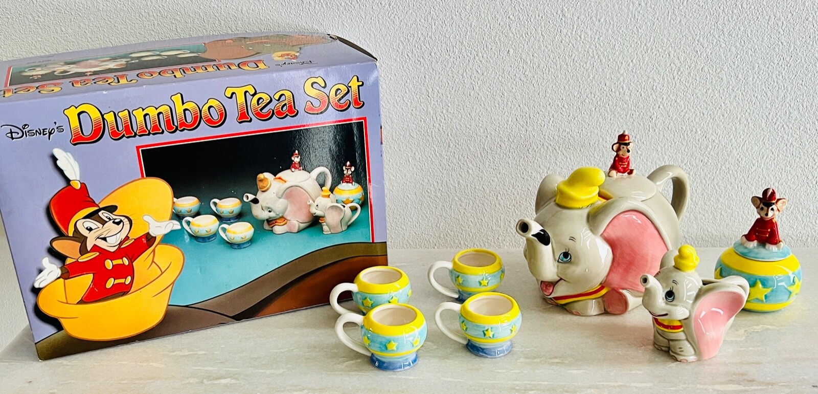 Vintage Disney Dumbo Tea Set in Original Box Complete New | eBay