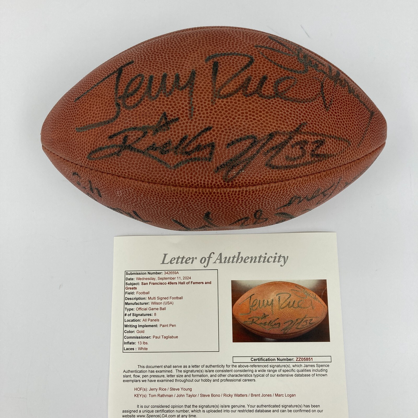 Jerry Rice Autographed Memorabilia | Signed Photo, Jersey, Collectibles ...