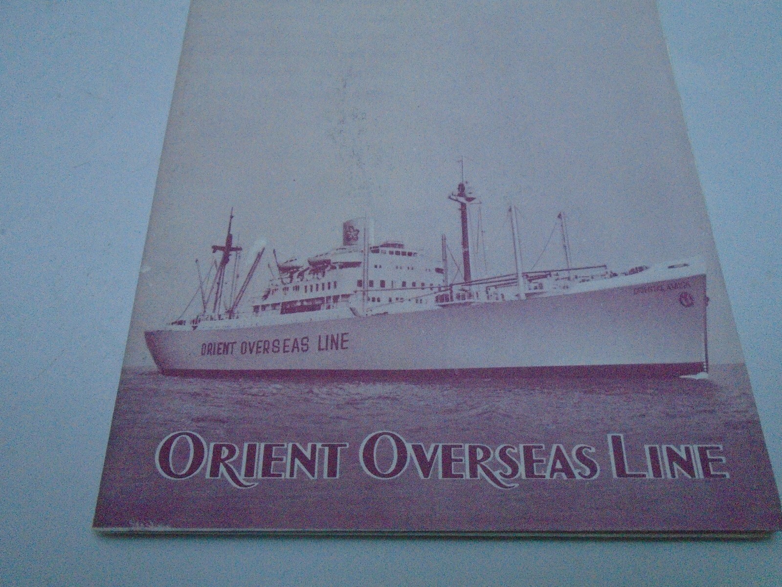 ORIENT OVERSEAS LINE SS ORIENTAL AMIGA SHIP PLAN 55/40cm 1969 VGC ...