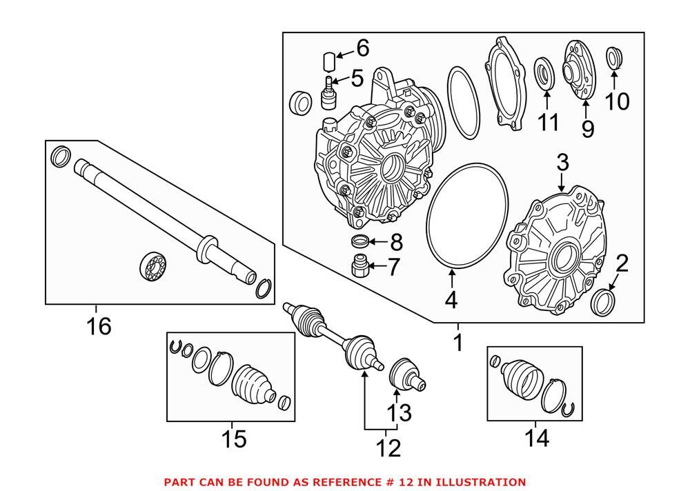 Genuine OEM CV Axle Assembly Front Driver Left for Mercedes 2053303906 ...