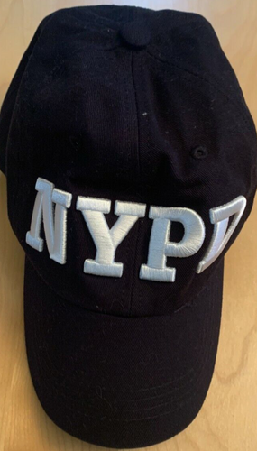 NYPD BLACK & WHITE EMBROIDERED ADJUSTABLE BASEBALL HAT | eBay
