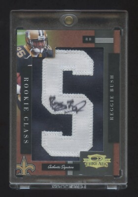 2006 Donruss Threads Reggie Bush RC Rookie Class AUTOGRAPH JUMBO PATCH ...