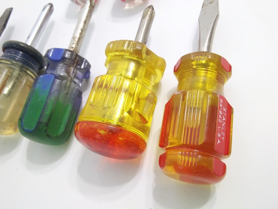 Stubby Short Handle Slotted Phillips Screwdrivers Craftsman Sears ...