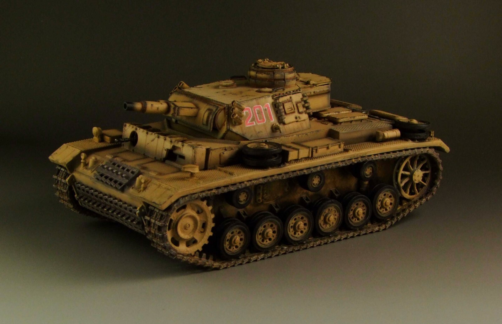 1/30 WW2 German Panzer III Ausf N with metal track and wheels DAK ...
