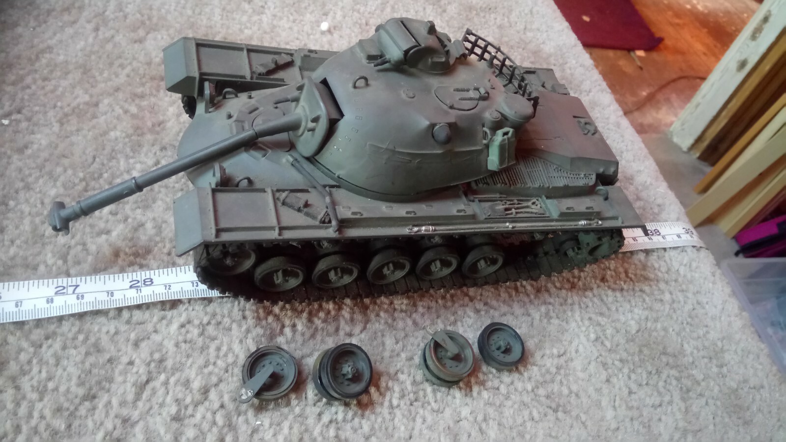 MONOGRAM 1/35 ? SCALE M48A2 VIETNAM ERA PATTON TANK BUILT SPARES OR ...
