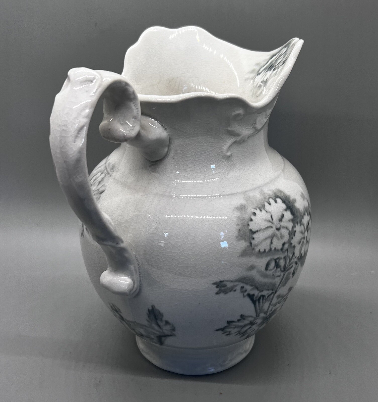 Antique Alba China BONA FAMA EST MELIOR ZONA AUREA “Ironstone” PITCHER | eBay