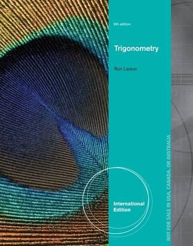Trigonometry - Paperback By Ron Larson - GOOD | eBay