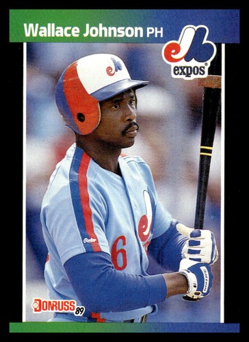 1989 Donruss #484 Wallace Johnson Expos No Dot Inc Variation Baseball ...