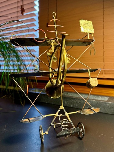 Handcrafted Wire Welded Metal Airplane Model by the Wrong Brothers | eBay