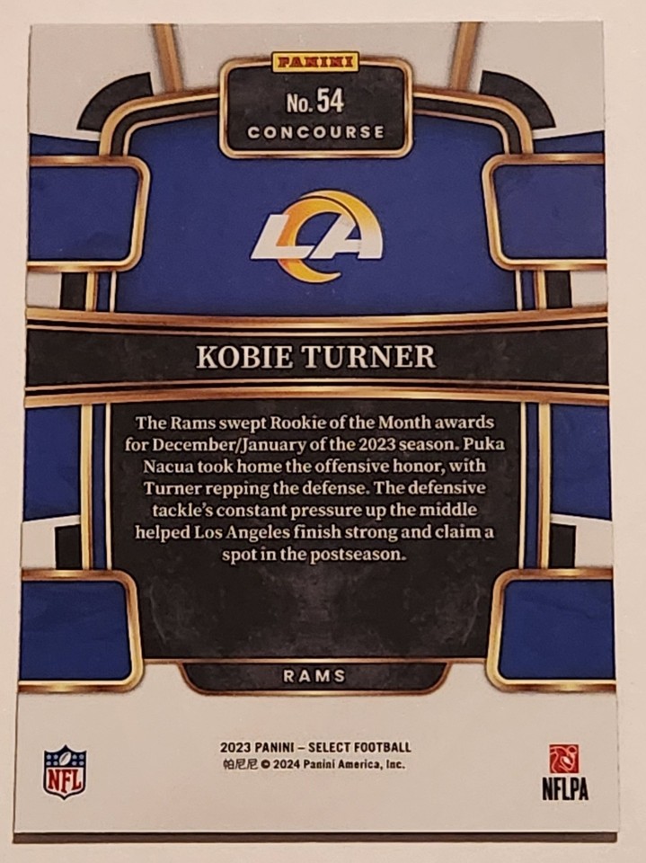 2023 Panini Select Concourse Rookie Kobie Turner # 54 | eBay UK